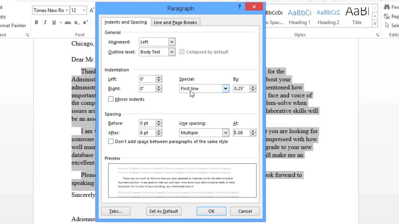 How To Set Default Paragraph Spacing In Word 2013 Tonnaxre